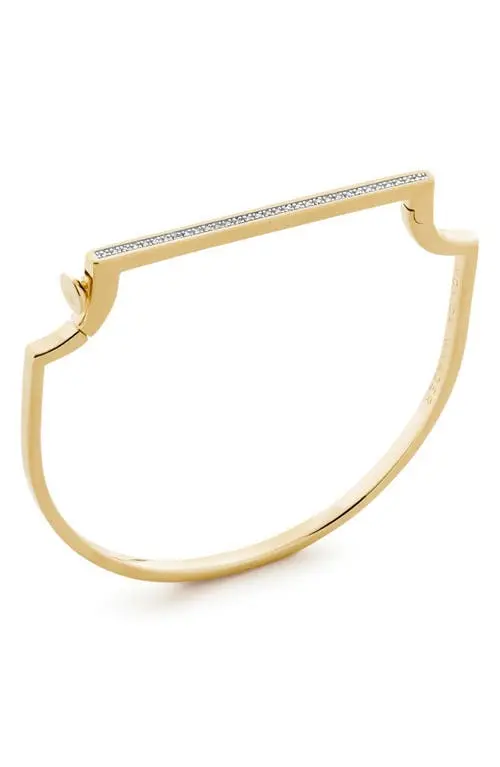 Monica Vinader Signature Skinny Pavé Lab Grown Diamond Bangle - 14kt Solid Gold / Lab Dia