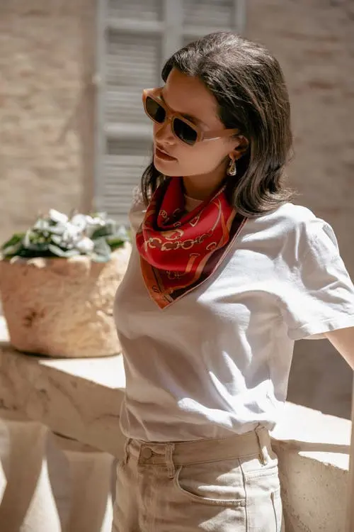 ELIZABETTA Camillasilk Bandana - Red