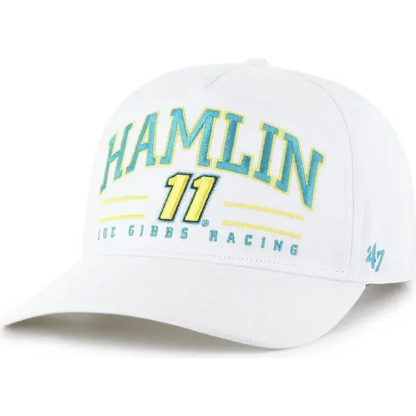 '47 Denny Hamlin Roscoe Hitch Adjustable Cap - White