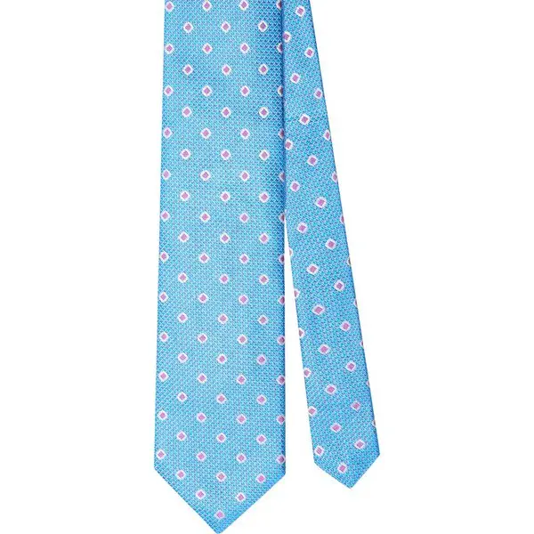 Robert Talbott Square Jacquard Necktie - Blue