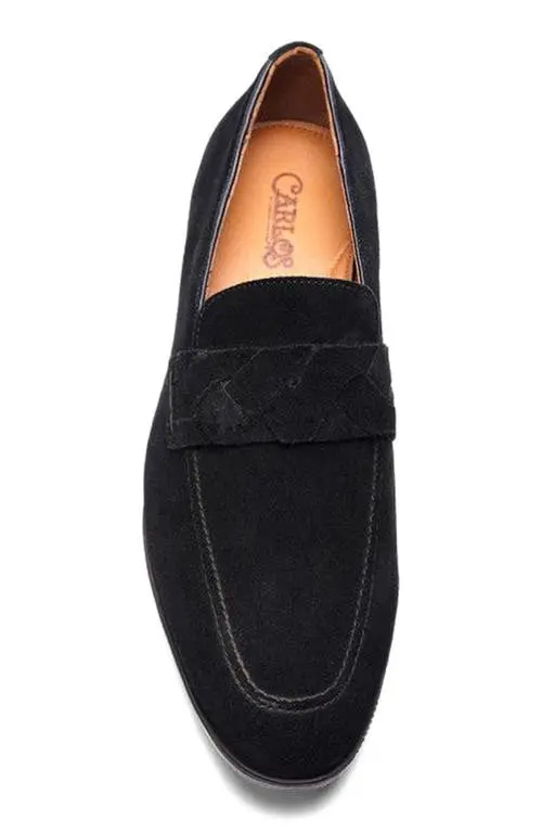 CARLOS BY CARLOS SANTANA Groove Weave Loafer - Black Suede