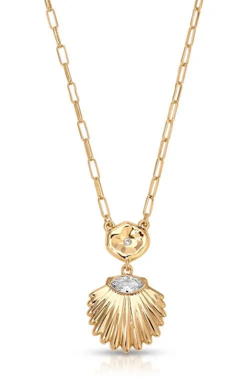 Ettika Scallop Pendant Necklace