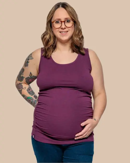 THE BSHIRT Maternity Vest - Plum