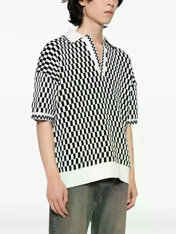 Amiri Checkered Polo Jumper
