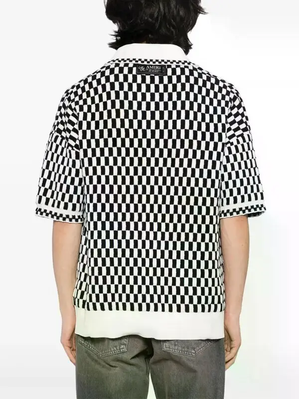 Amiri Checkered Polo Jumper