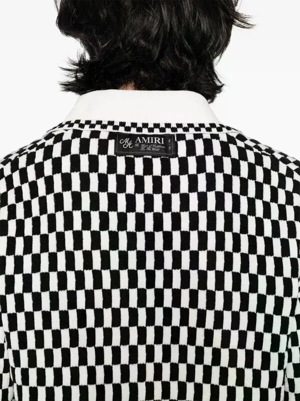 Amiri Checkered Polo Jumper