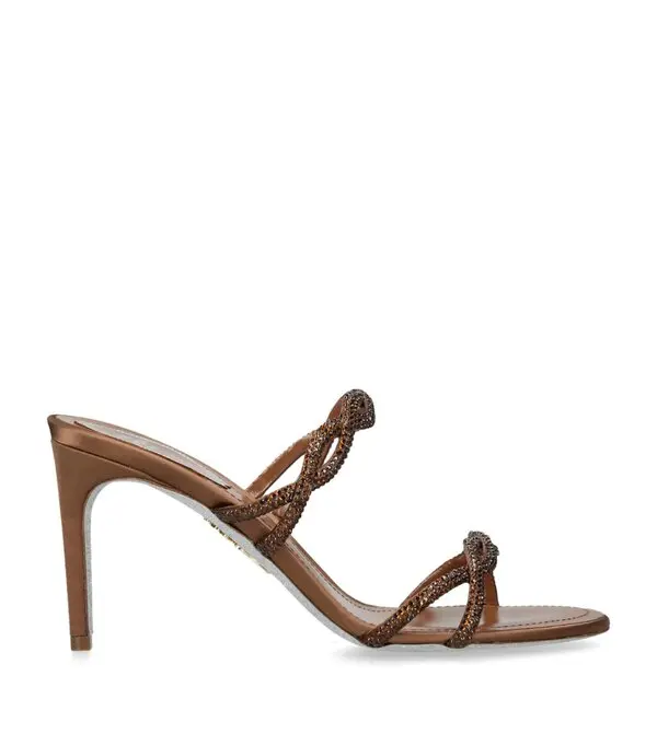 Rene Caovilla Satin Crystal Sandals 80