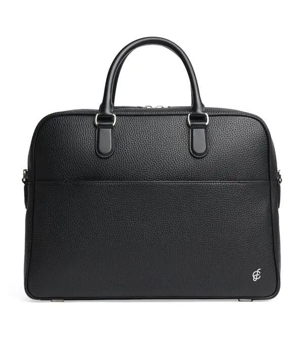 CARL FRIEDRIK Leather Dunloe Briefcase - Black