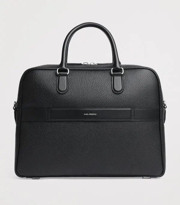 CARL FRIEDRIK Leather Dunloe Briefcase - Black