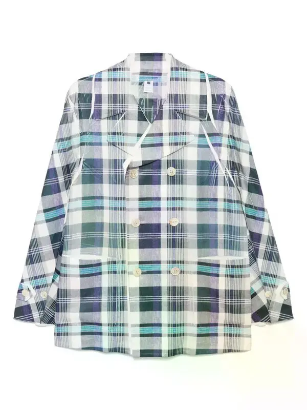 Comme Des Garçons Checked Double-breasted Button Blazer
