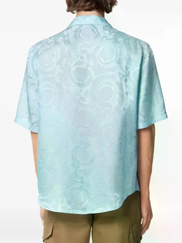 Versace Barocco Jacquard Shirt - Blue