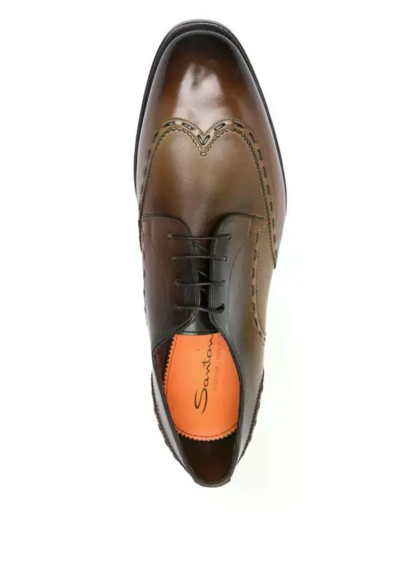 Santoni Leather Derby Shoes
