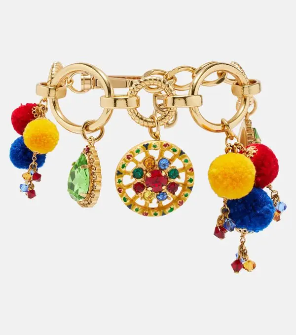 Dolce & Gabbana Taormina Embellished Charm Bracelet - Multicoloured