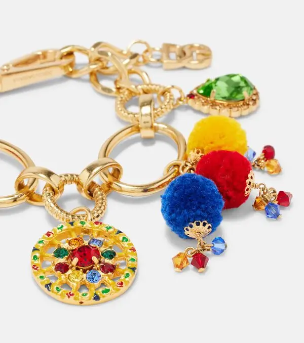 Dolce & Gabbana Taormina Embellished Charm Bracelet