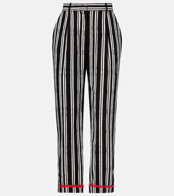Dolce & Gabbana Striped Cotton Straight Pants