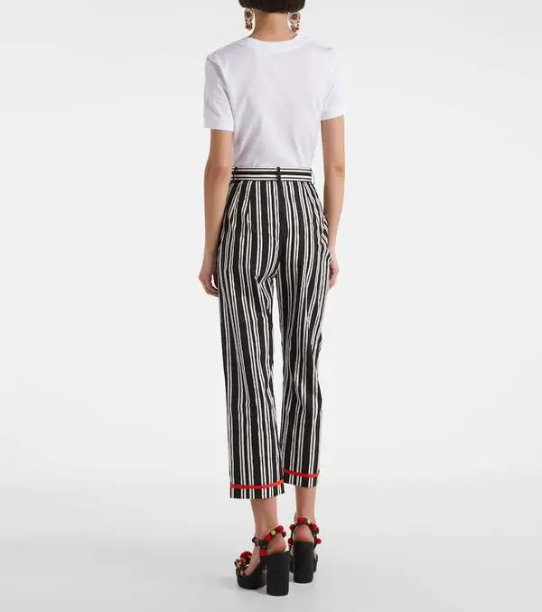 Dolce & Gabbana Striped Cotton Straight Pants