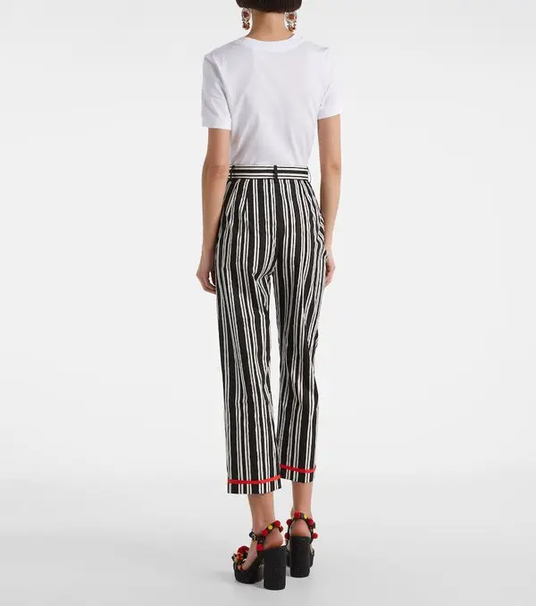 Dolce & Gabbana Striped Cotton Straight Pants
