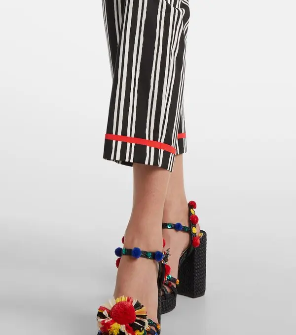 Dolce & Gabbana Striped Cotton Straight Pants
