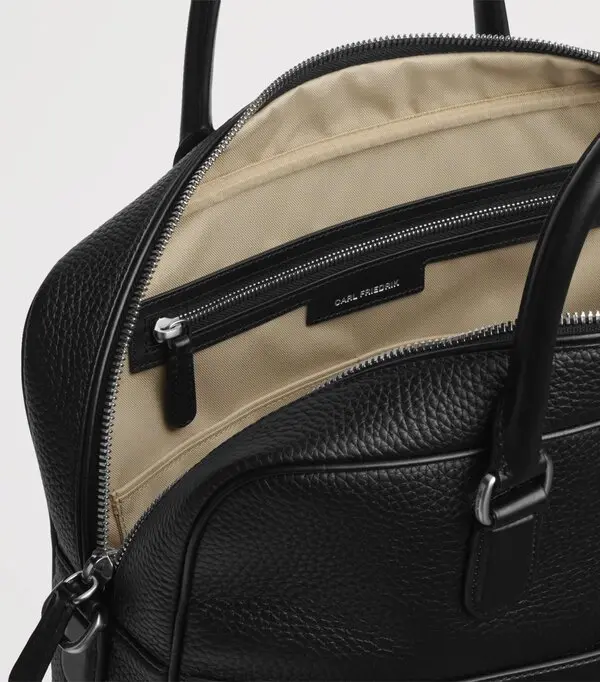 CARL FRIEDRIK Leather Dunloe Briefcase - Black