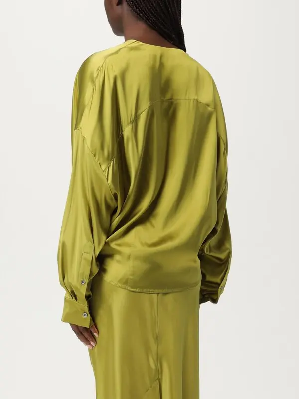Dries Van Noten Satin Blouse - Olive