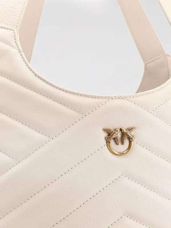 Pinko Quilted Shoulder Bag With Gold Tone Hardware