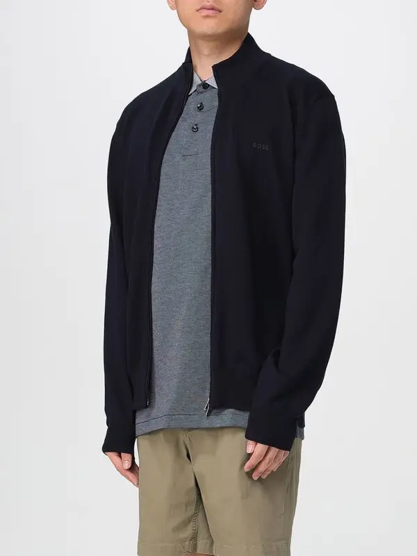 BOSS Zip-up Sweater - Blue