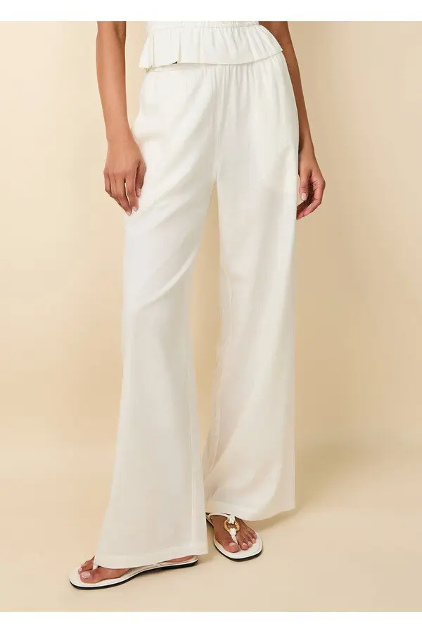 Solid & Striped Monaco Linen Pant - White