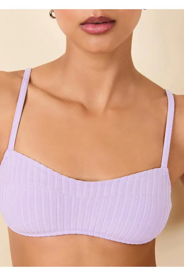 Solid & Striped Elsa Ribbed Bikini Top