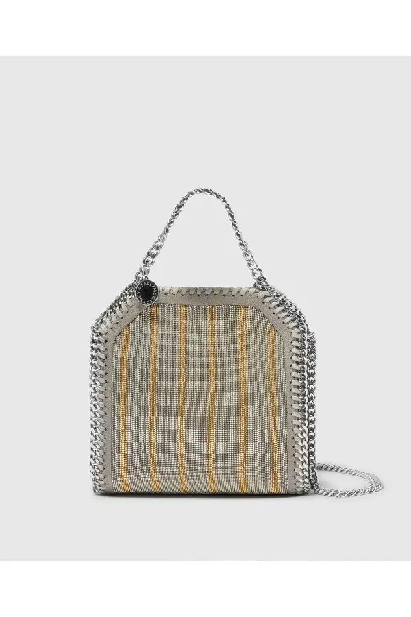 Stella McCartney Limited-edition Falabella Chain-embroidered Tiny Tote - Metallic
