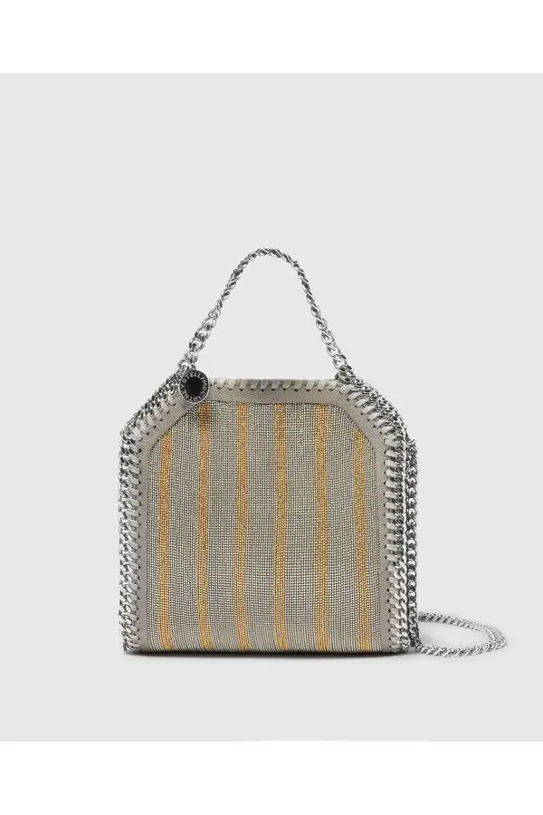 Stella McCartney Limited-edition Falabella Chain-embroidered Tiny Tote - Metallic