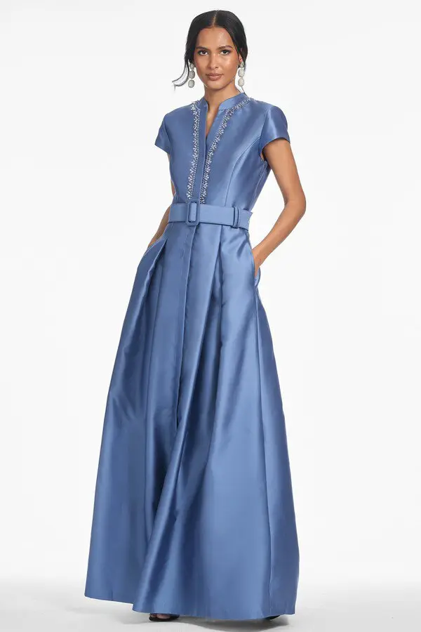 Sachin & Babi Embellished Marta Gown - Blue