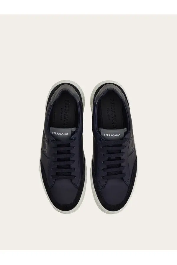 FERRAGAMO Low-top Sneaker With Gancini Detail