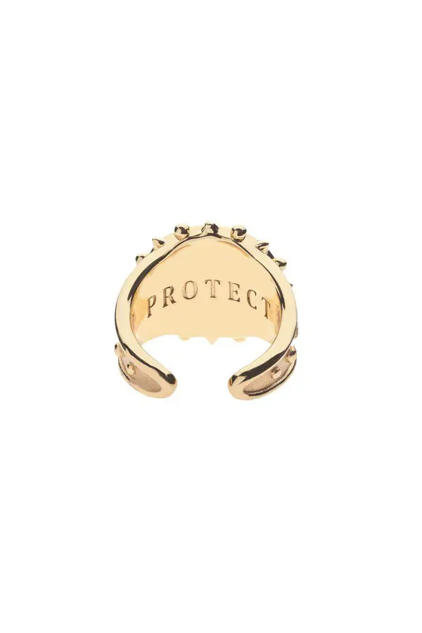 JANE WIN Protect Embellished Watchful Eye Ring