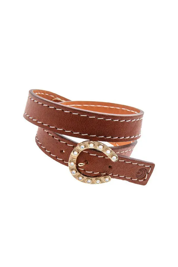 JANE WIN Lucky Engravable Leather Cuff