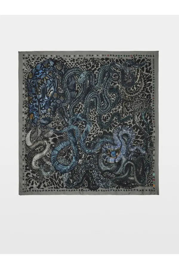 Zadig&Voltaire Billie Snakes Scarf - Grey