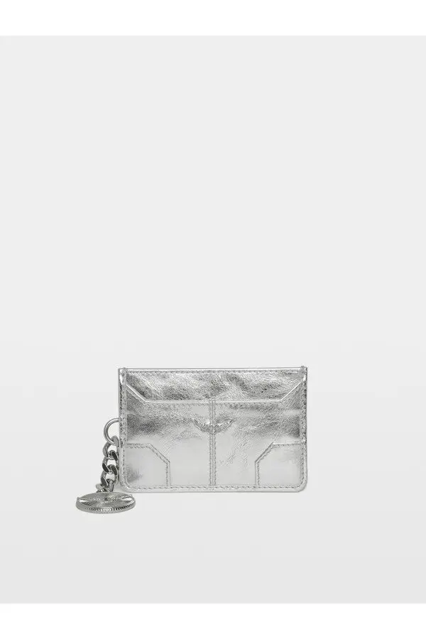 Zadig&Voltaire Sunny Pass Vintage Metal Card Holder - Silver