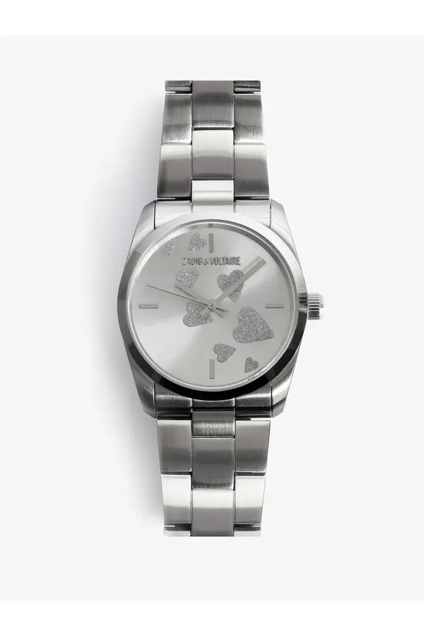 Zadig&Voltaire Strass Heart Watch - Silver