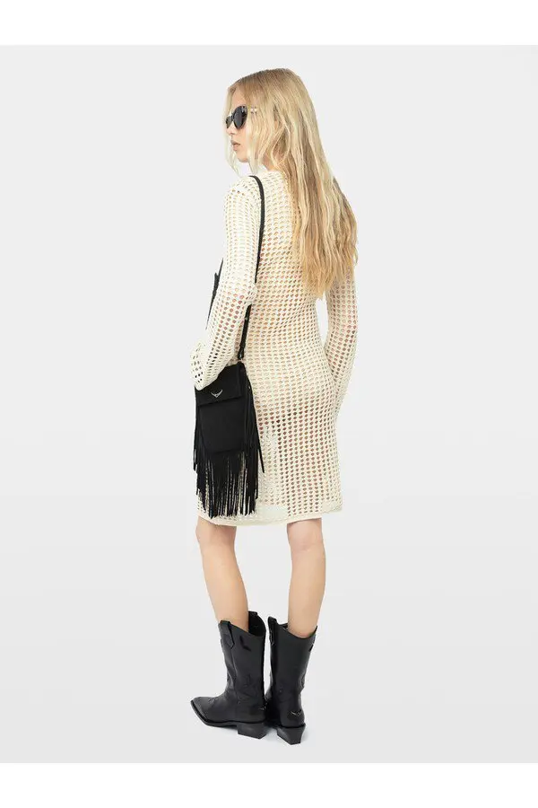 Zadig&Voltaire Ranyra Crochet Mini Dress - White - 50% Off | Editorialist