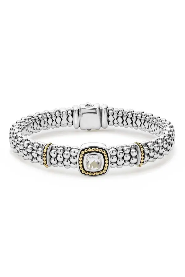 Lagos Rittenhouse Topaz Caviar Bracelet - White
