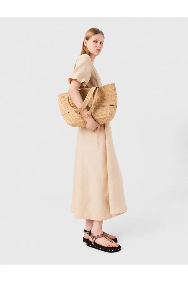 Maje - Crocheted Raffia Tote Bag