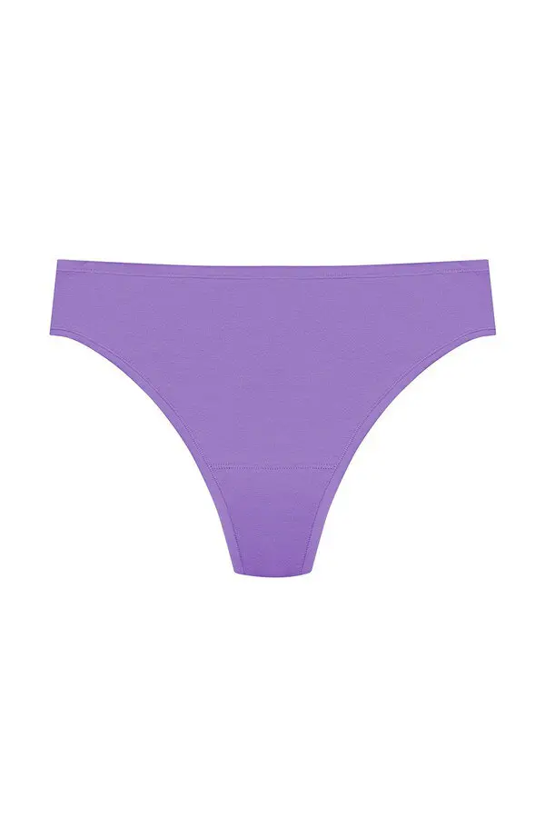 Natori Bliss Bare Cotton Thong - Violet