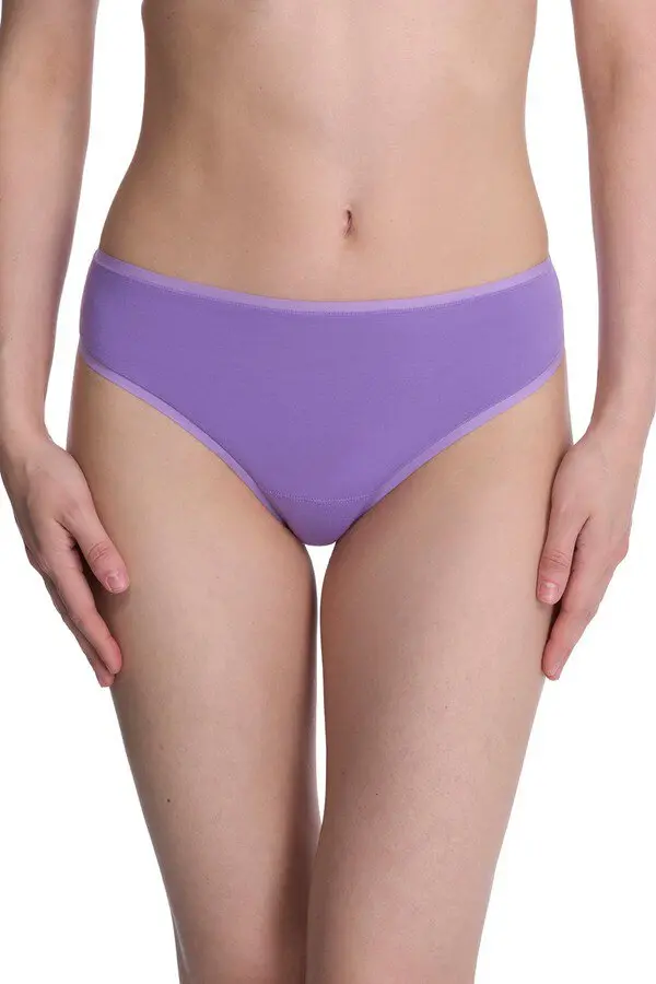 Natori Bliss Bare Cotton Thong - Violet