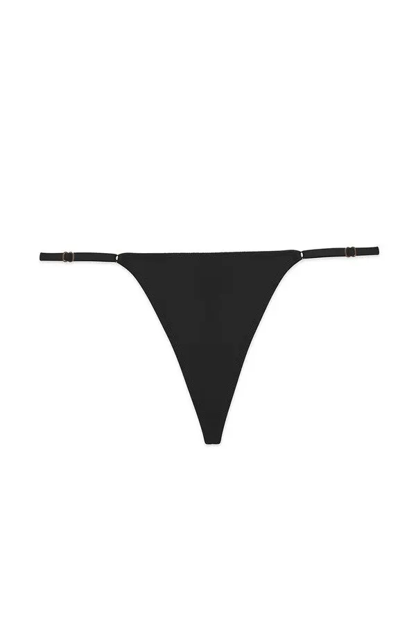 Natori Verge Adjustable String Thong - Black