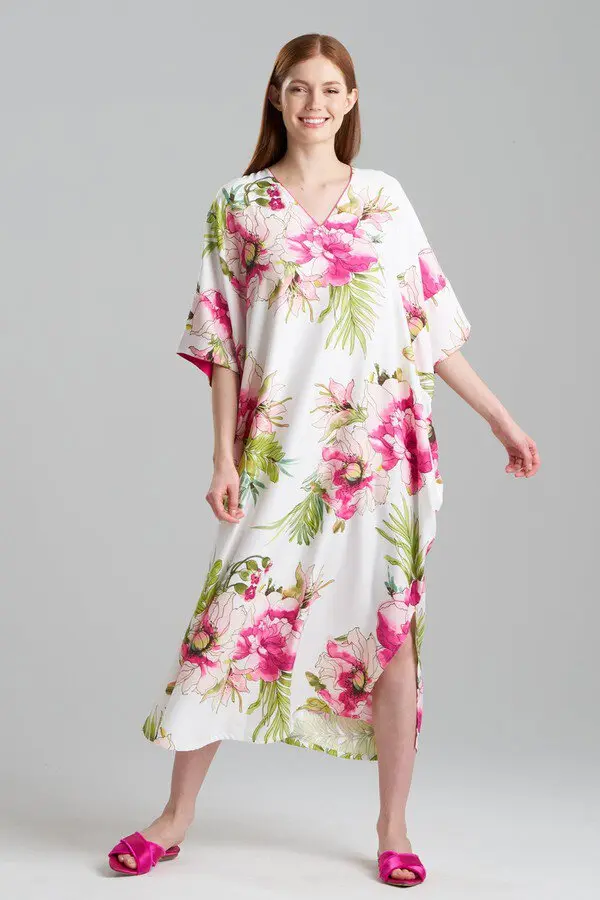 Natori Sonomi Wedge Caftan - Multicolor / White