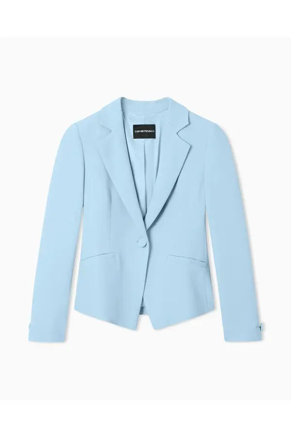 Emporio Armani Cady Crêpe Jacket With Lapels - Red