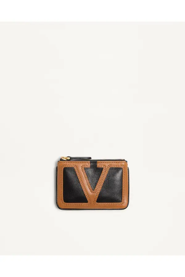 Valentino Garavani Viva Superstar Nappa Leather Key Ring - Black