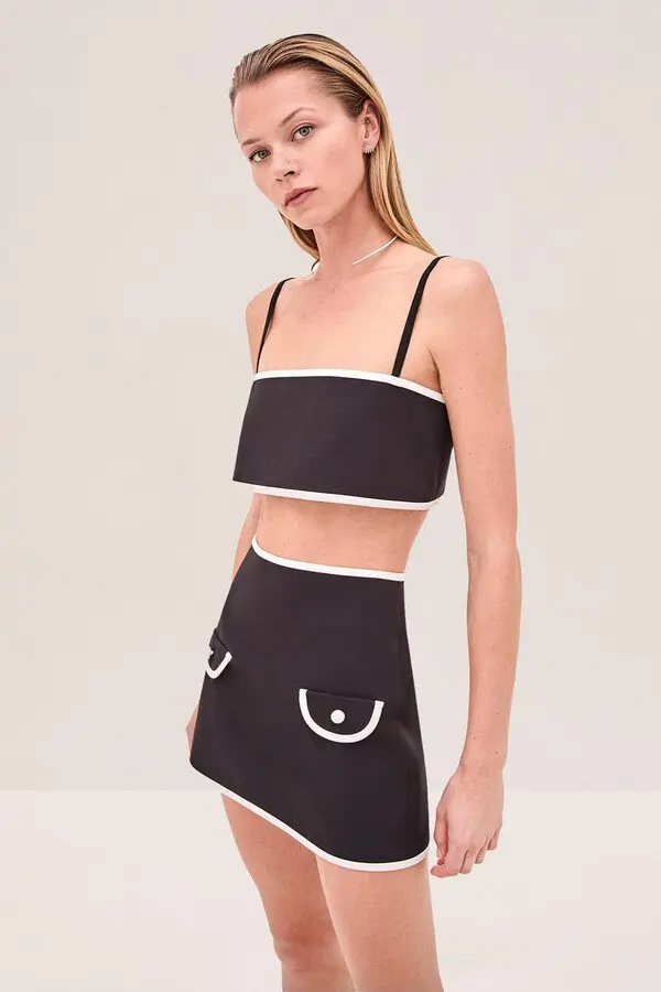 Alexis Simi Cropped Top - Black