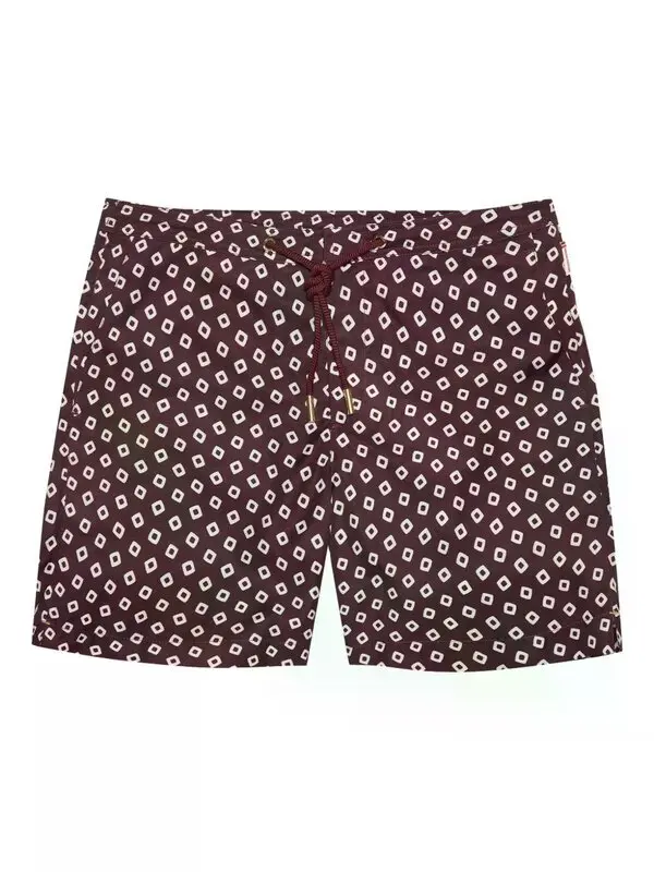 Orlebar Brown Geometric-print Swim Shorts - Red
