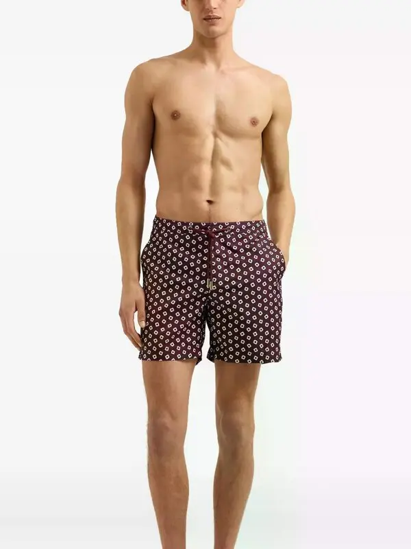 Orlebar Brown Geometric-print Swim Shorts - Red