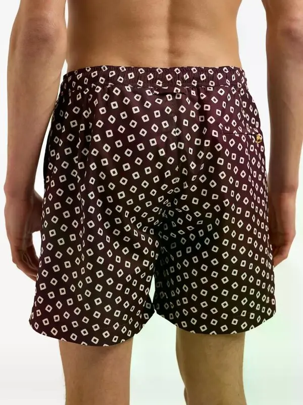 Orlebar Brown Geometric-print Swim Shorts - Red